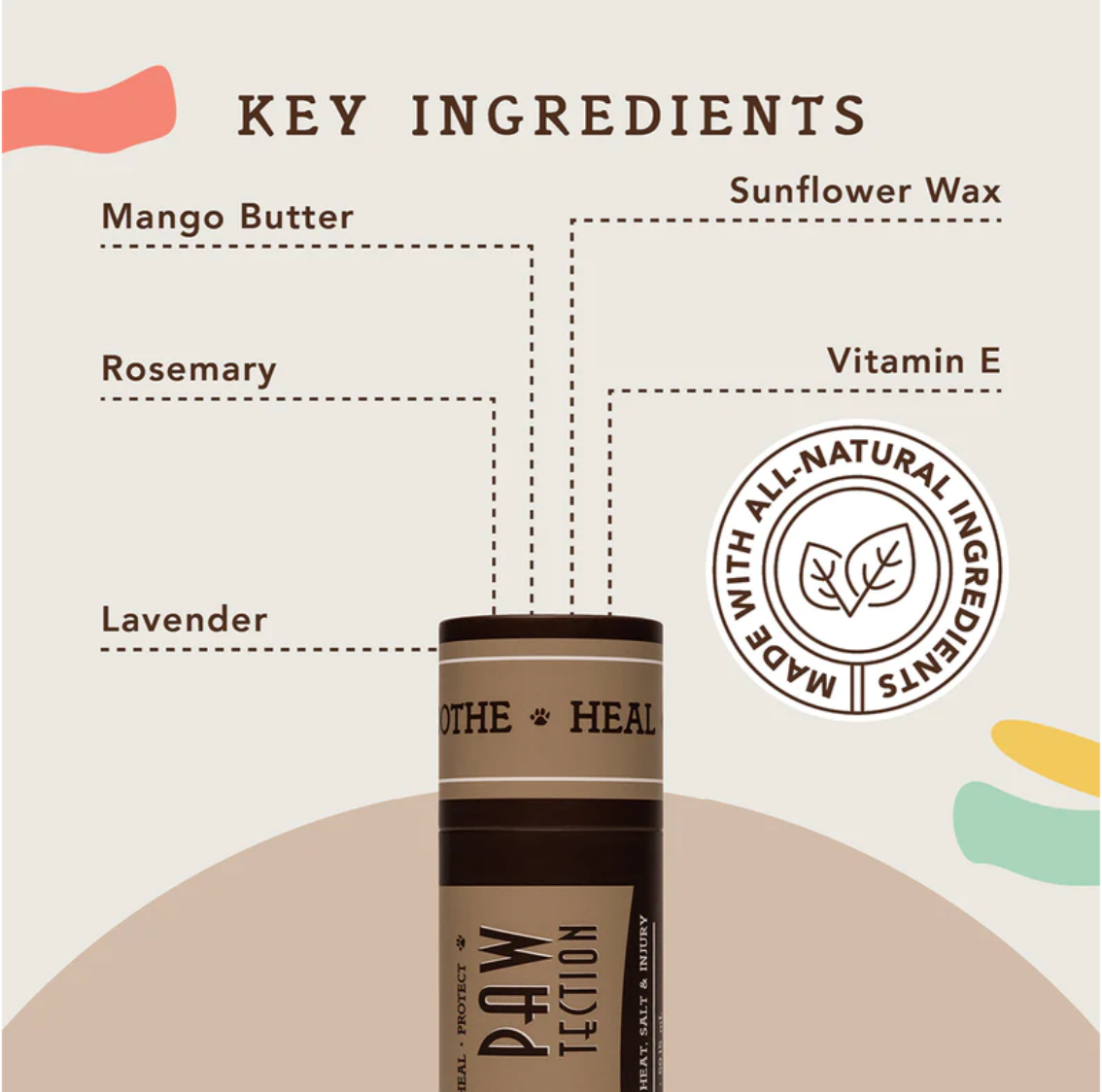 Barra Paw Tection 2 Onzas Bálsamo protector de huellitas (empaque biod ...