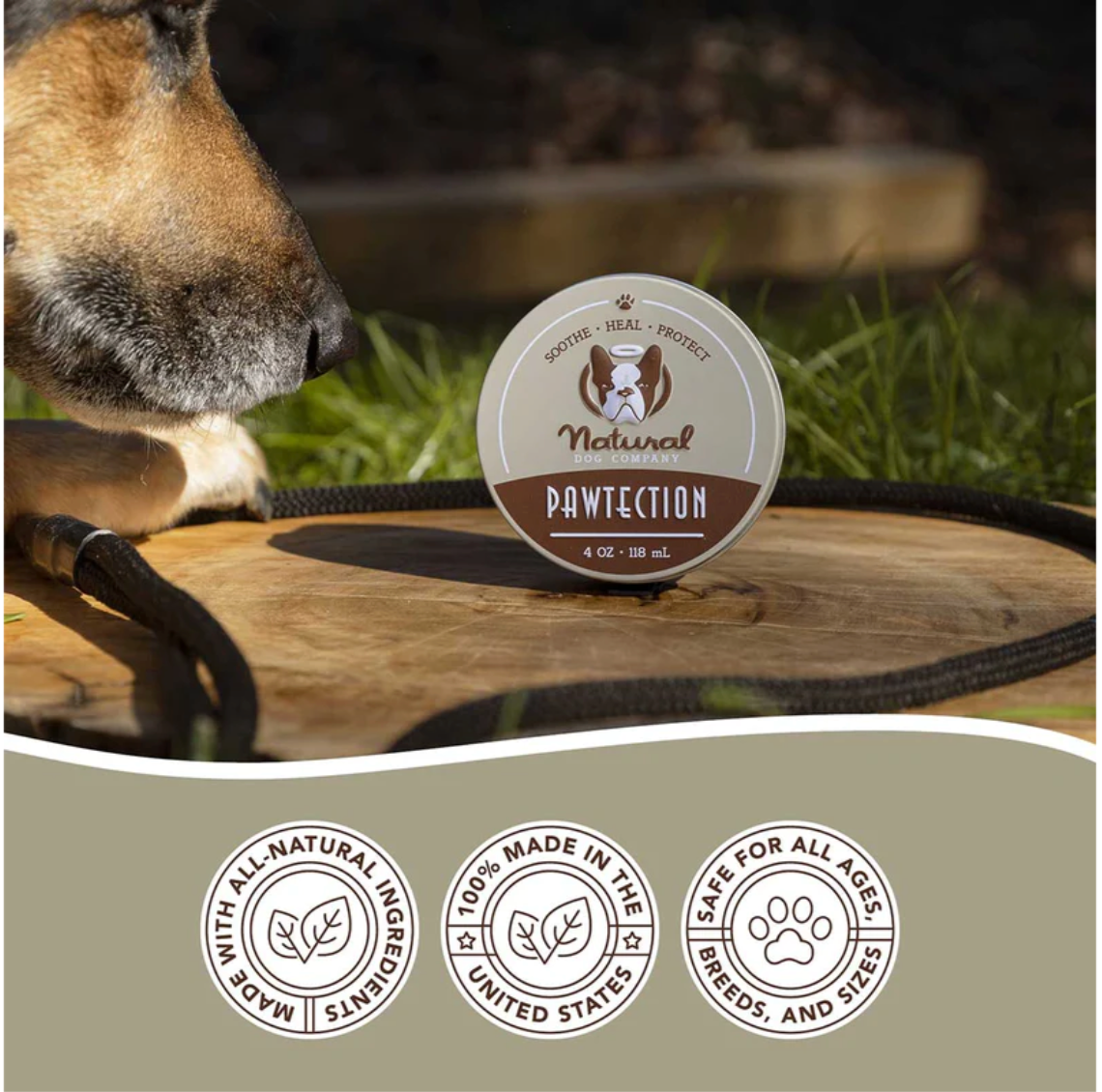 Barra Paw Tection 2 Onzas Bálsamo protector de huellitas (empaque biod ...
